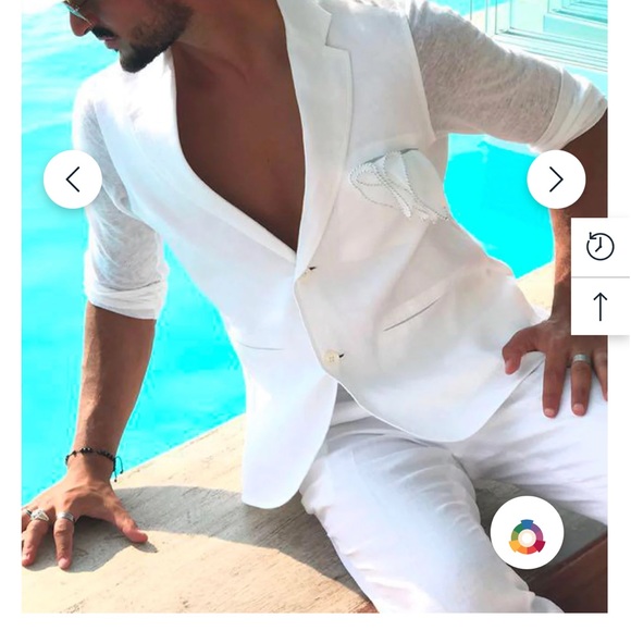 100% Capri | Jackets & Coats | 0 Capri Italian Linen Jacket | Poshmark